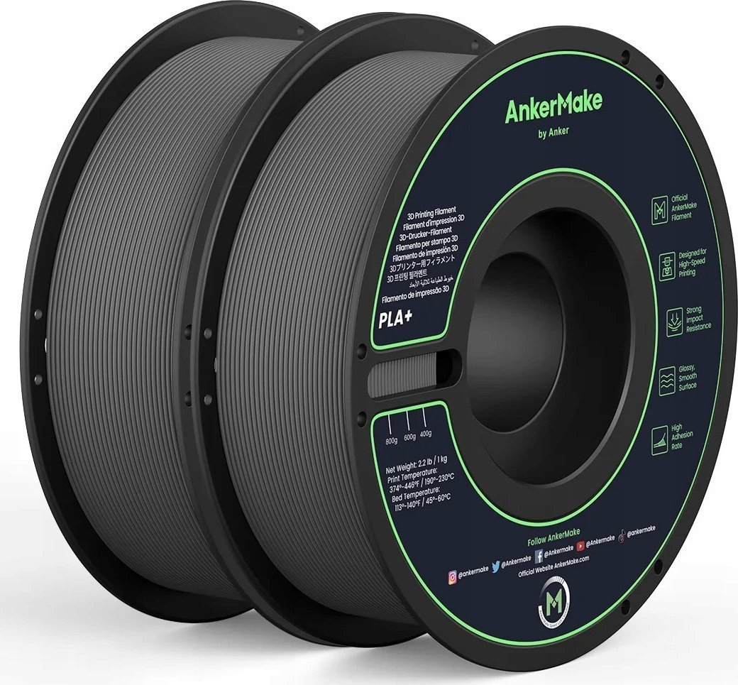Filament per printim 3D AnkerMake, PLA+, 1,75mm, 2kg, e zeze | GjirafaMall