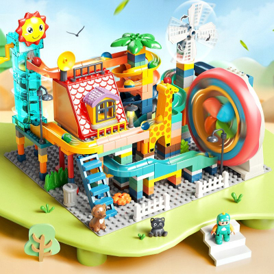 Градежни блокчиња BOUNN Jungle Marble Race, 330 парчиња, LED, | ZirafaMall