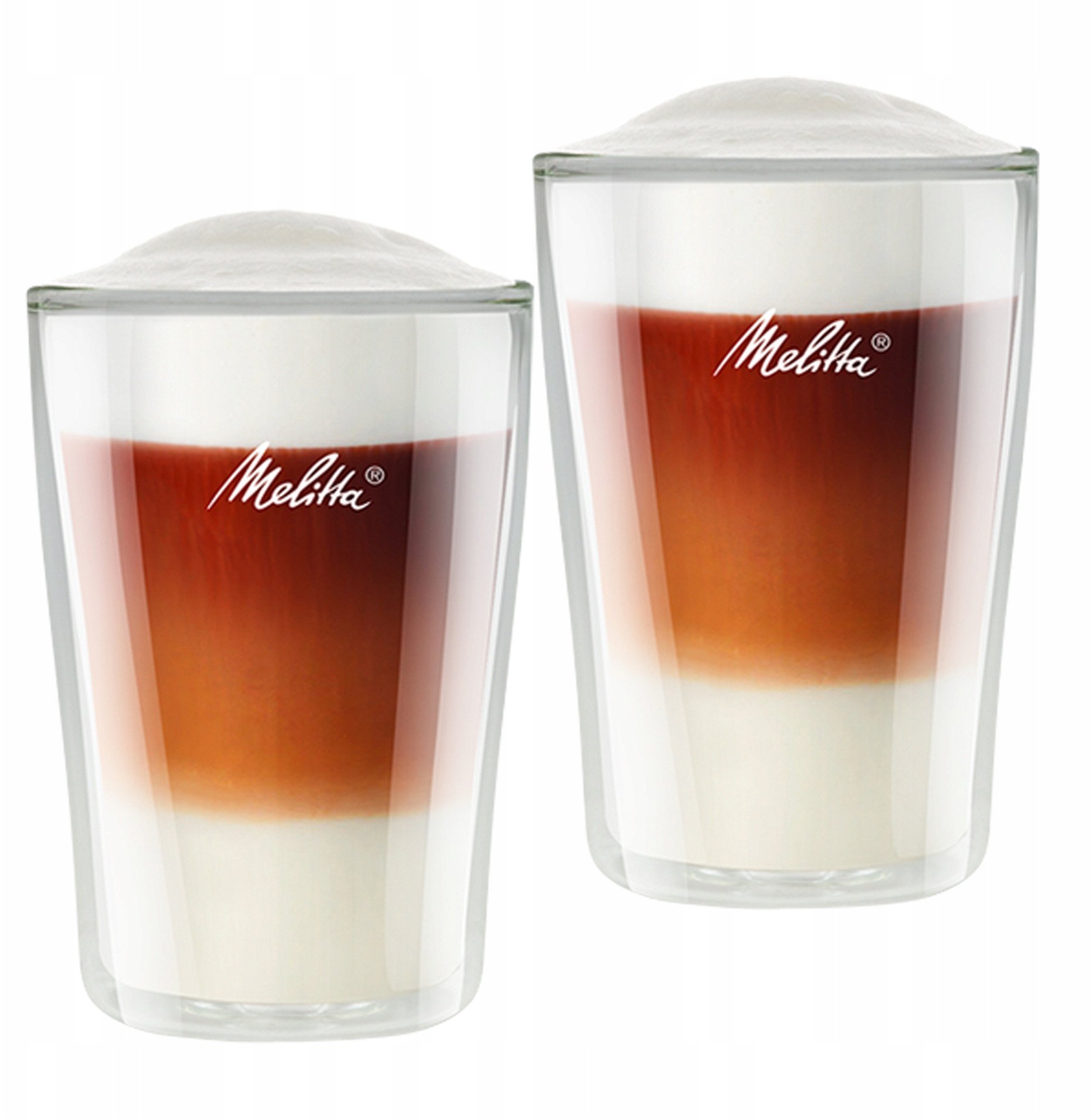 Сет чаши за лате макијато Melitta, 200ml, боросиликатно стакло со ...
