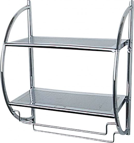 Ѕиден рафт за бања Wenko Wall Shelf, 54 cm, хромиран челик | ZirafaMall