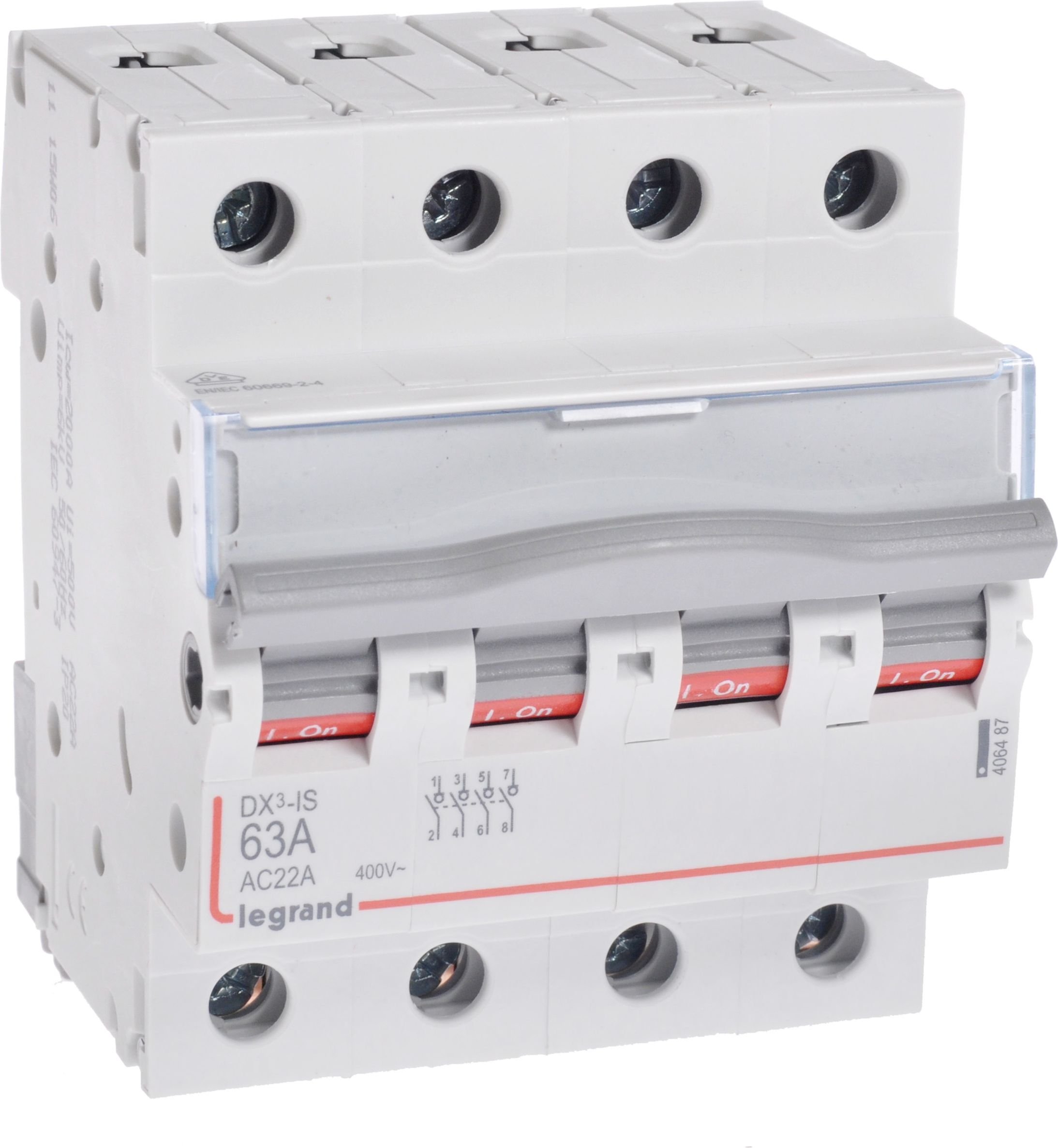 Celes izolues Legrand FR 304 4P, 63A, 400V, gri | ZirafaMall
