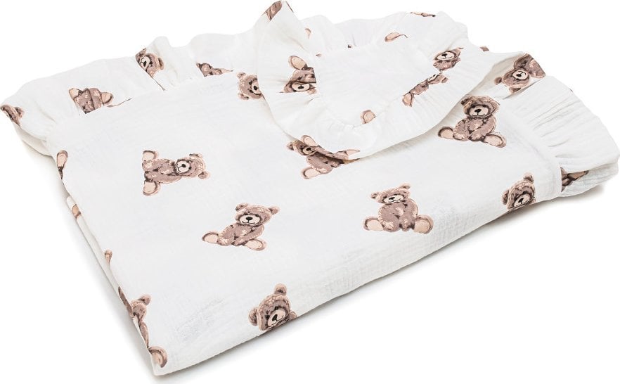 Муслин за бебе PULP BAMBOO, 90x100 cm, со волани, беж | ZirafaMall