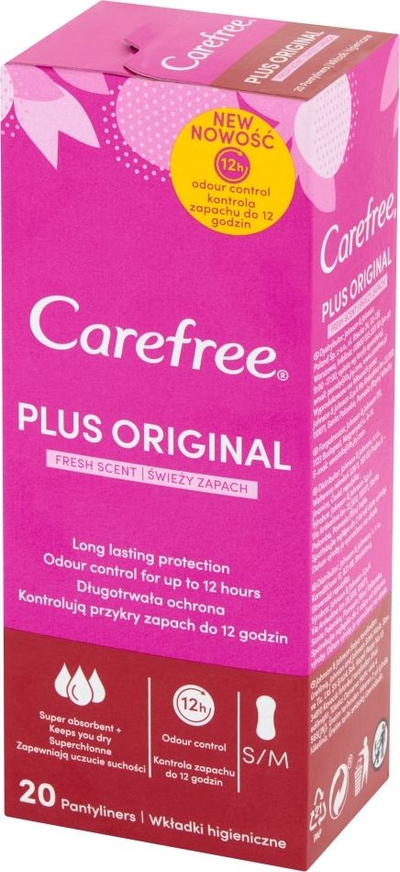 Carefree дневни влошки, Plus Normal, 20 парчиња | ZirafaMall