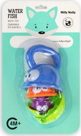 Играчка за вода за бања Milly Mally Water Toy Fish, сет 3 делови ...