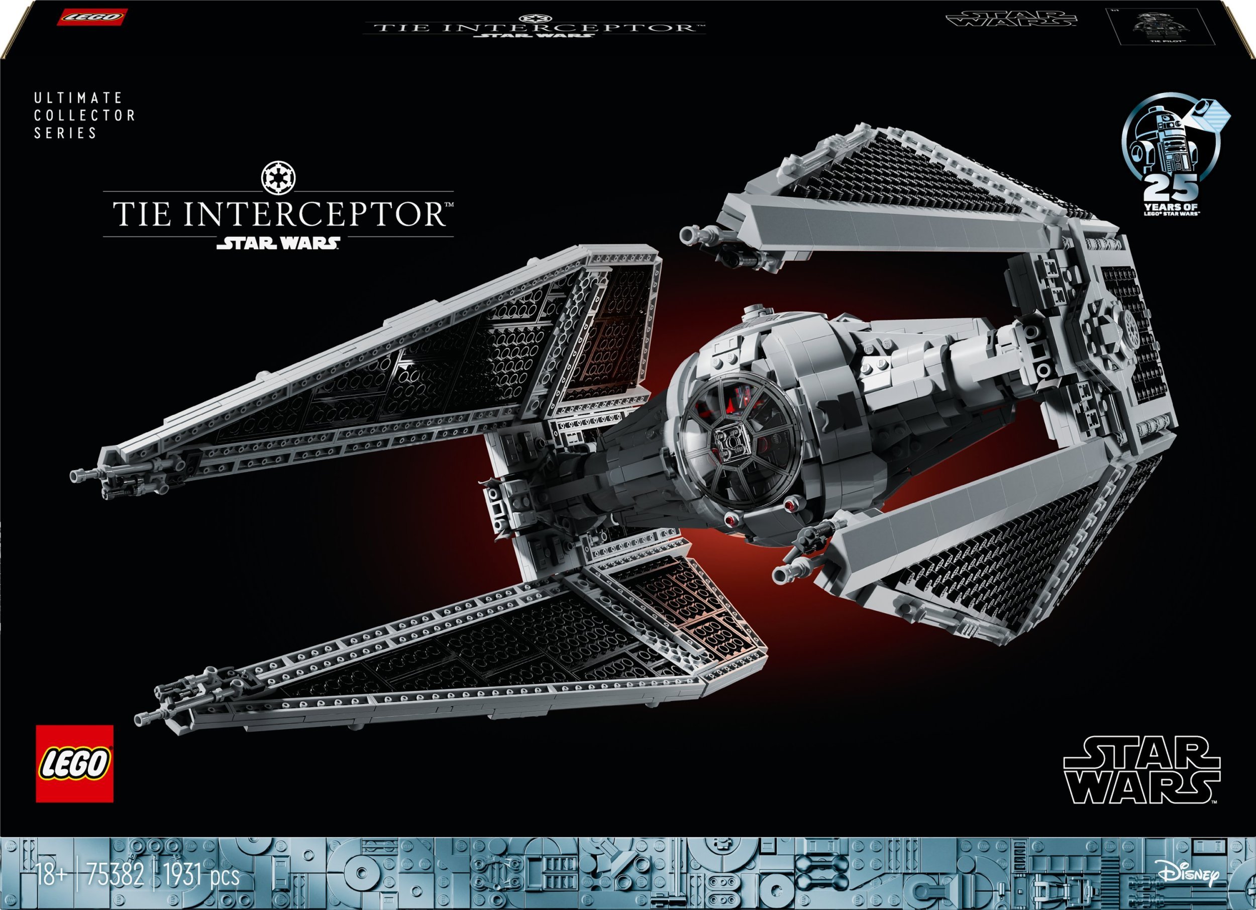 Сет LEGO Star Wars TIE Interceptor, модел за возрасни, декорација ...