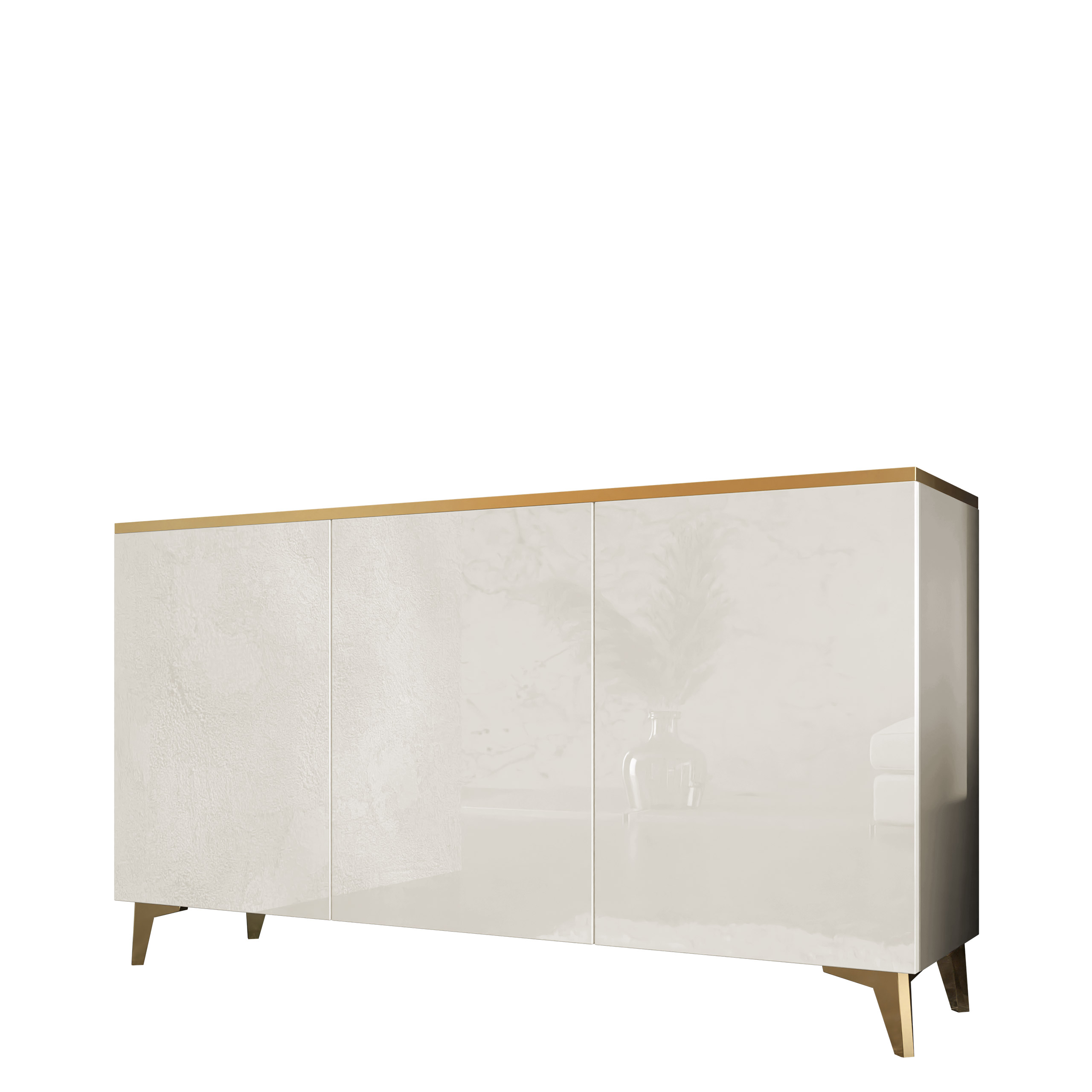 Komode e gjere 3D Ountra (150 x 85 x 40), Bezhe | GjirafaMall