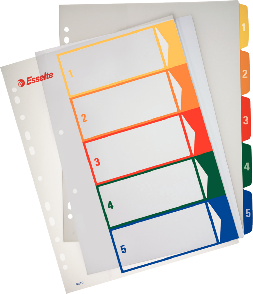 Esselte Index PC Printable 1-5 PP A4 | ZirafaMall