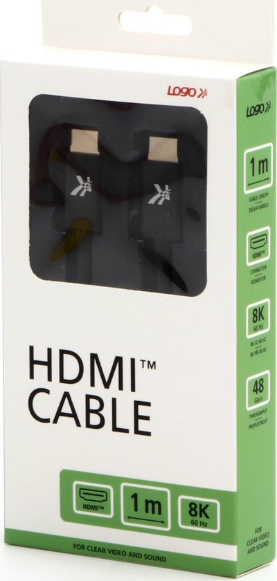 Kabllo video HDMI 2.1 Logo, Ultra High Speed, 1m, 8K 60Hz, i zi ...