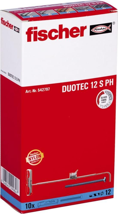 Анкер приклучоци Fischer DUOTEC 12, за гипсени ѕидови, со завртки ...