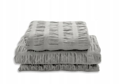 Сет чаршафи Bed Linen Satin Waffle, 220x200 cm, памук, сива пепел ...