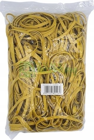 Goma elastike Rubber Bands, madhesia 130x1.5x6.0, 1kg, te verdha ...