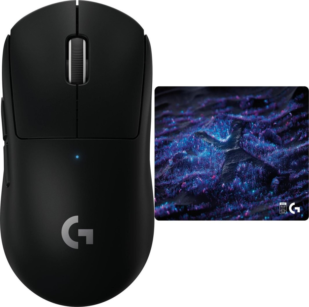 Maus Logitech G Pro X Superlight, i zi + mauspad Logitech G640 SE ...