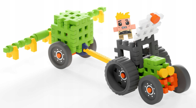 Blloqe ndertimi Marioinex Mini Waffle FARMER Tractor with Sprayer ...