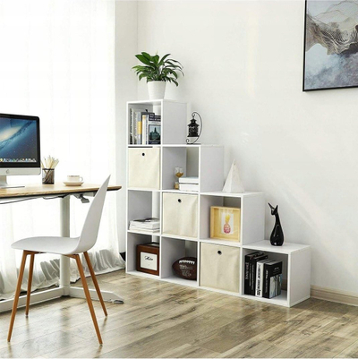 Рафт за книги Oskar Bookshelf LBC10WTV1, 130 cm, 6 прегради, бел ...