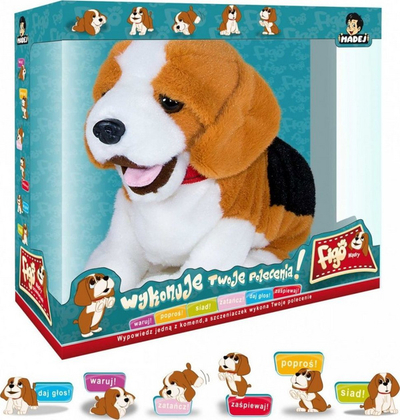 Qen loder interaktiv Madej Figo Beagle, me komanda zanore, reagon ...