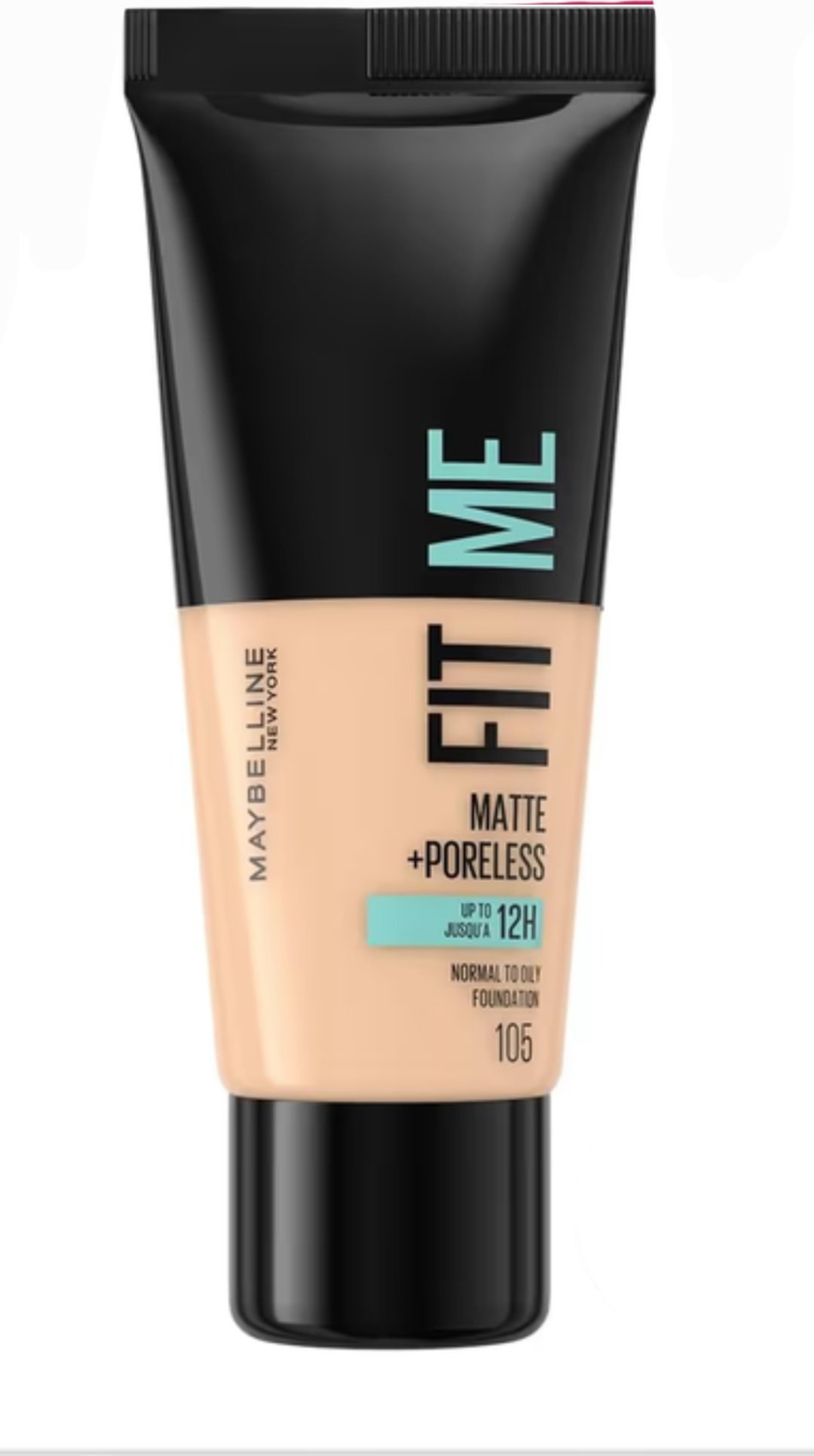 Fondatine Maybelline Fit Me Matte Poreless, 105 Natural Ivory ...
