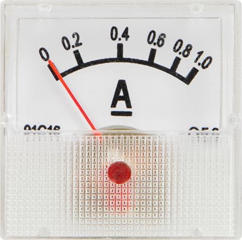 Ampermeter analog mini katror, 1A DC, klase saktesie 1.5 | ZirafaMall