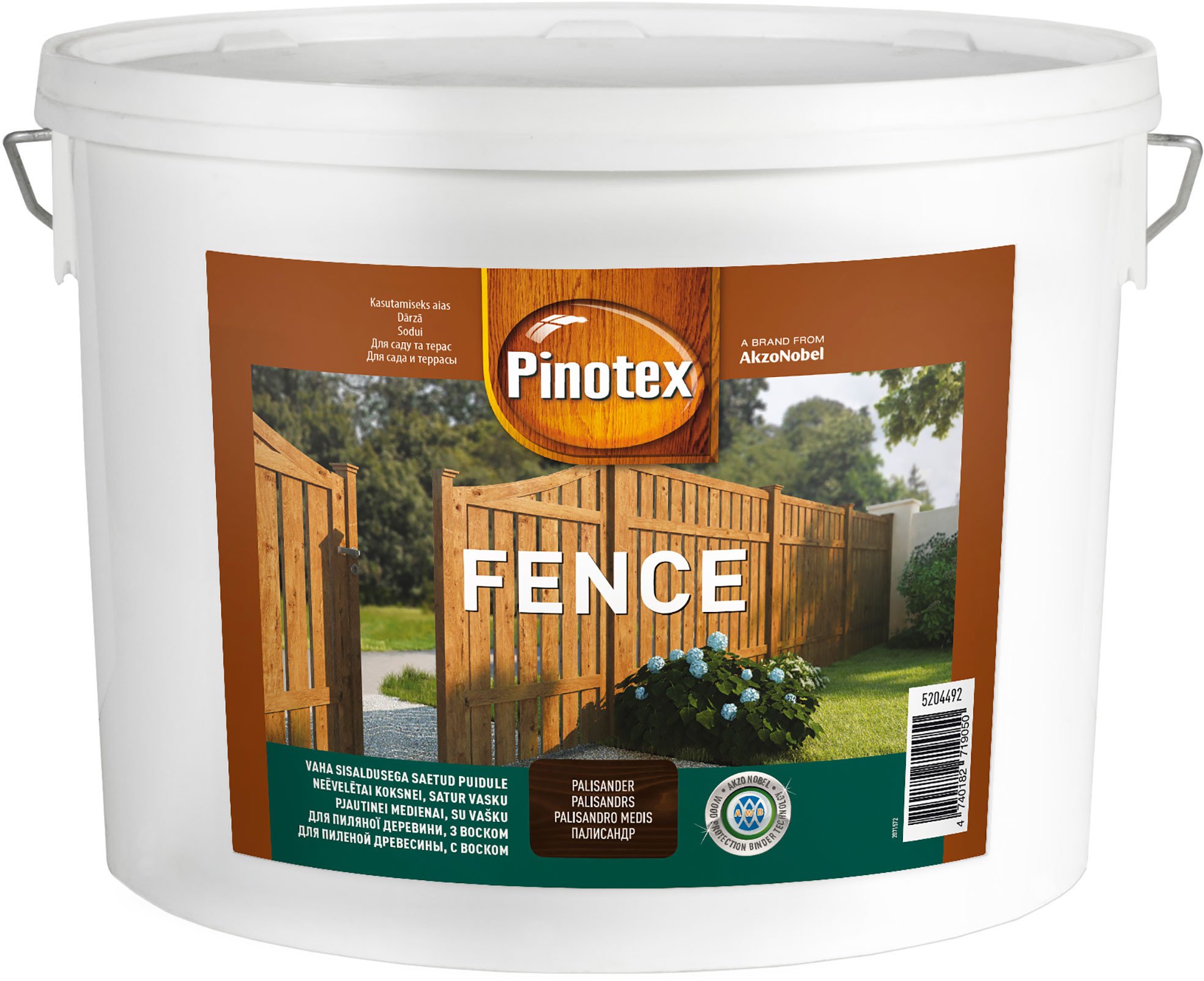Декоративна боја за дрво PINOTEX Fence, 10L, за огради, палисандар ...
