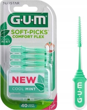 Furca interdentare Gum Soft Picks Comfort Flex Mint Small, 40 | GjirafaMall