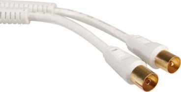 Kabllo antene Secomp, IEC mashkull ne IEC femer, 5 m, 100 dB, e bardhe ...