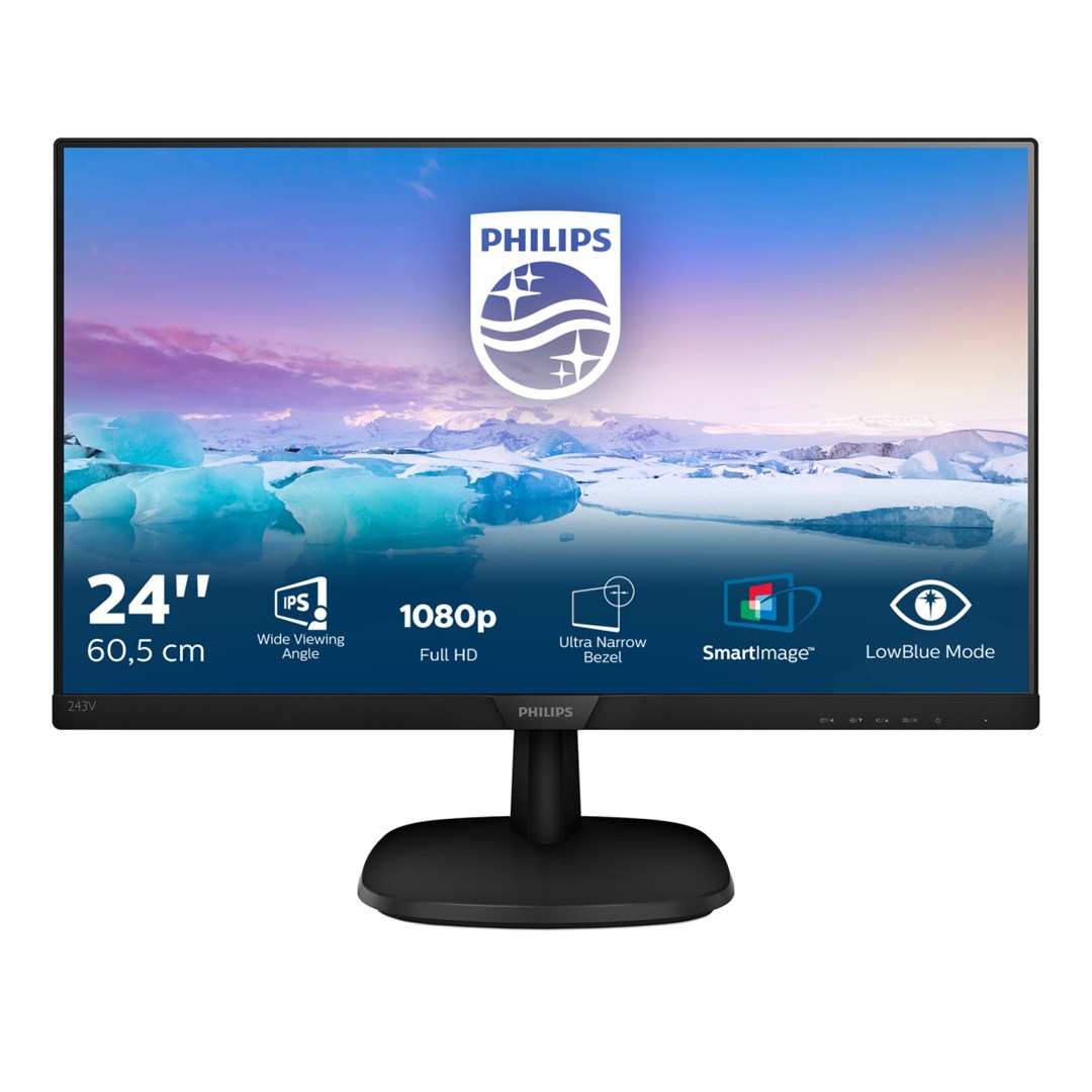 Monitor Philips V Line, 23.8", 1920 x 1080, Full HD, 60 Hz, i zi ...