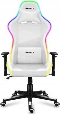 Гејмерска столица Huzaro Force 6.2, LED RGB, ергономска, бела | ZirafaMall