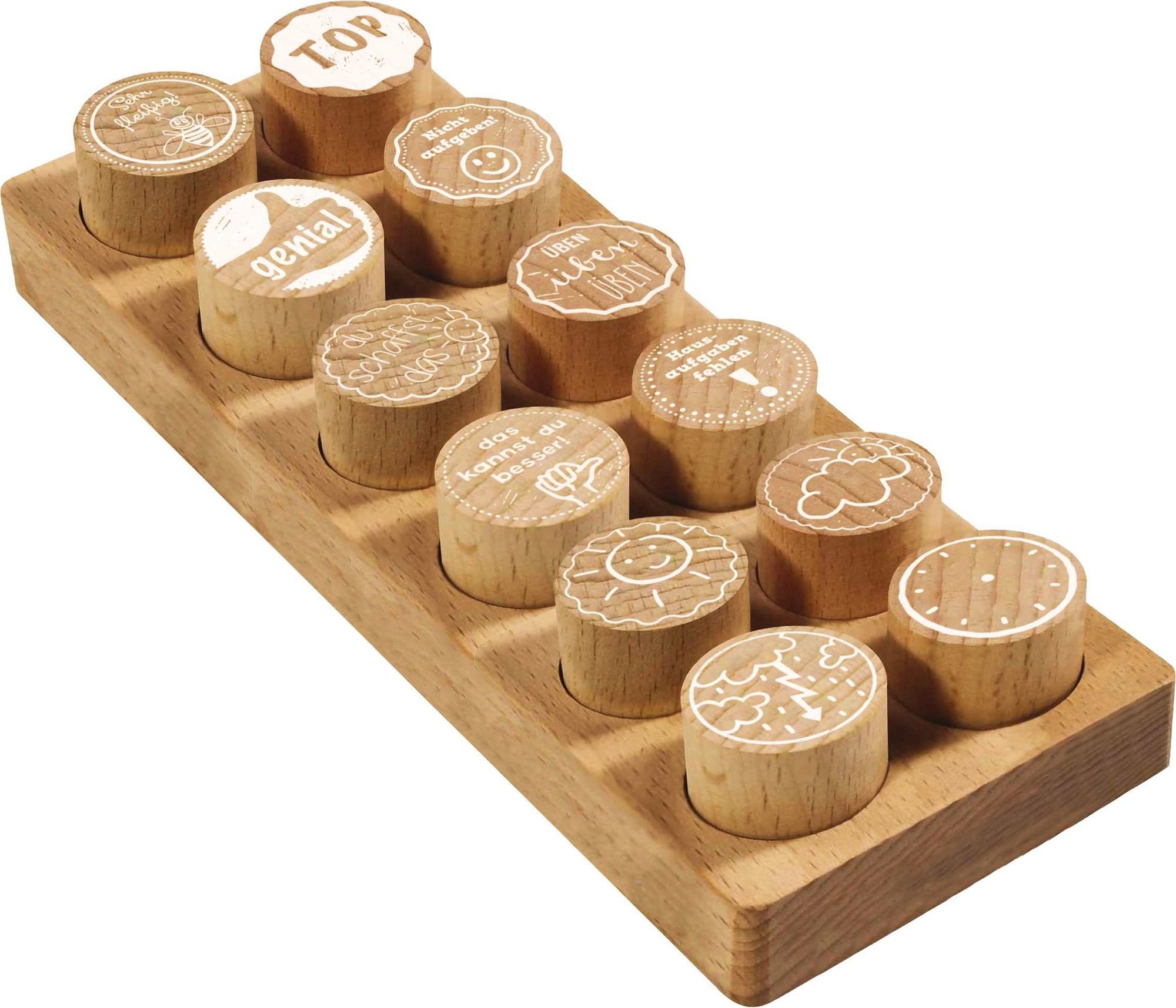 Set vulash druri Colop WOODIES Teacher Design, 12 cope, rrethore ...