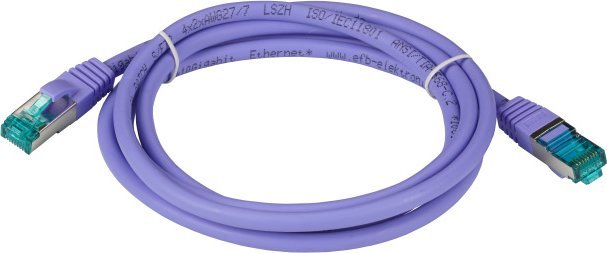 Kabllo rrjeti EFB Patch S/FTP Cat6A, RJ45, 5m, vjollce | ZirafaMall