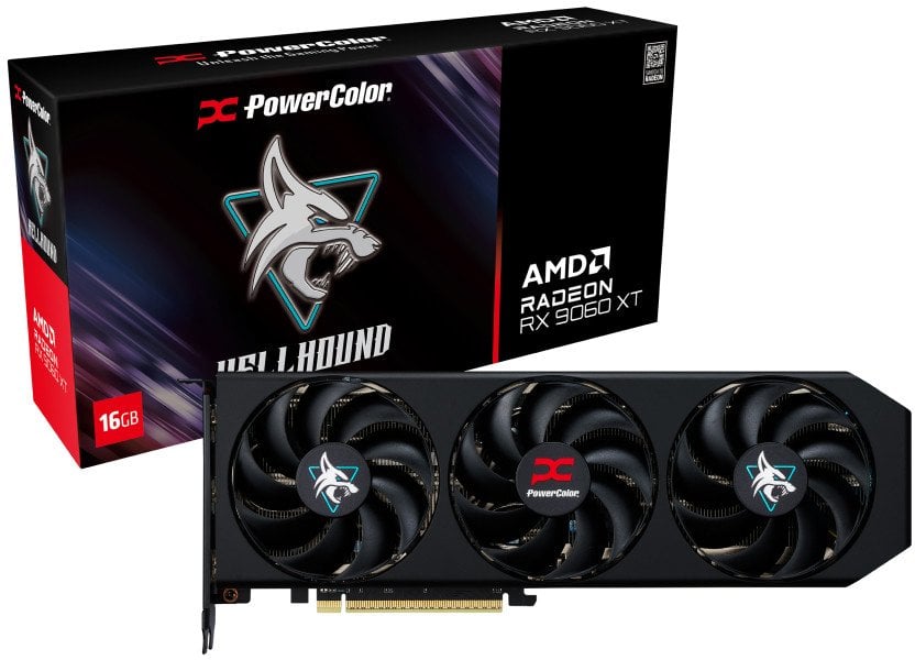 Karte grafike PowerColor Hellhound AMD Radeon RX 9060 XT, 16GB ...