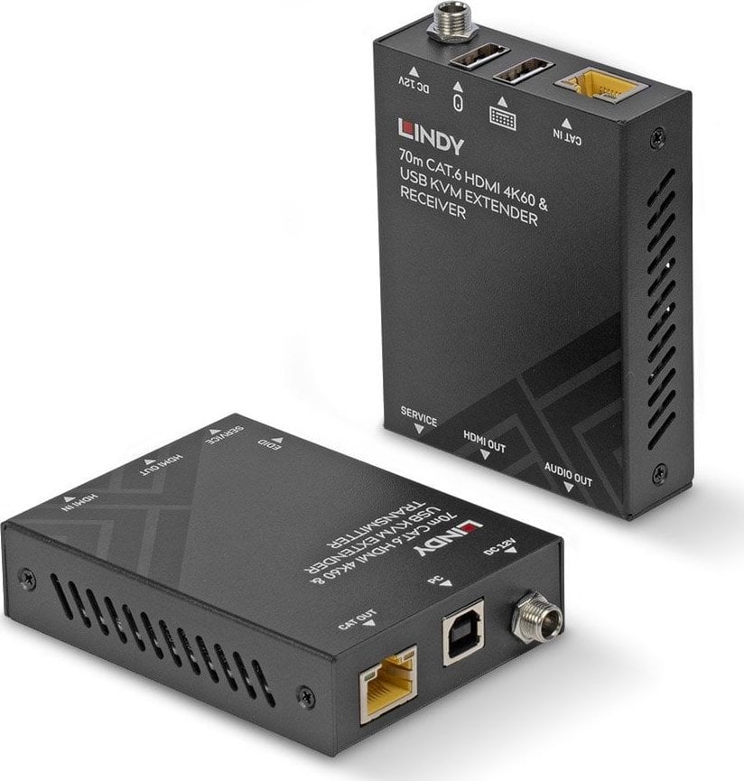 KVM extender Lindy 70m Cat.6, HDMI 4K60, USB dhe audio | GjirafaMall