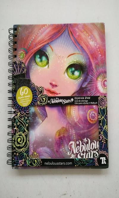 Liber ngjyrosjeje Nebulous Stars Coralia, faqe te zeza, edicion 1 ...