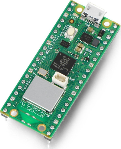 Микроконтролер Raspberry Pi Pico WH SC0919, 2MB Flash, Wi-Fi и | ZirafaMall