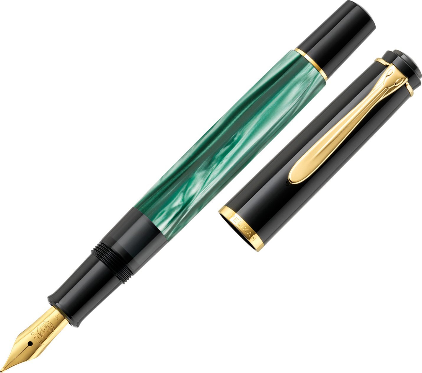 Stilolaps me boje Pelikan Souverän M200, maje Medium, mermer jeshil ...