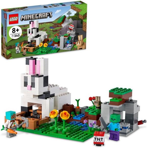 Set loder LEGO Minecraft 21181 Rabbit Ranch, 340 pjese | GjirafaMall