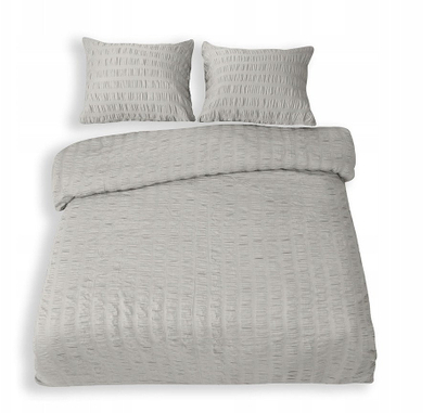 Сет чаршафи Bed Linen Satin Waffle, 220x200 cm, памук, сива пепел ...