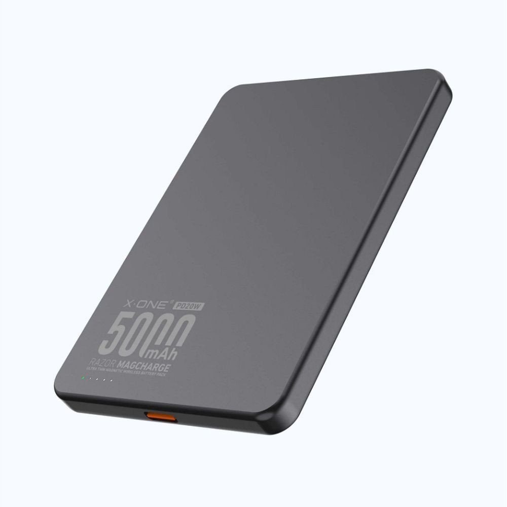 Power bank X-one Razor Magcharge Ultraslim, 5000mAh, MagSafe, сребрена ...