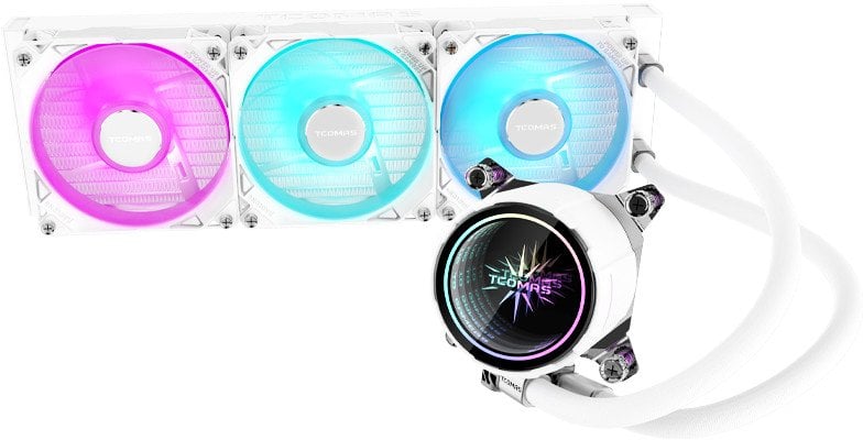 Ftohes uji AIO Tcomas LA200, radiator 360 mm, ARGB, i bardhe | GjirafaMall