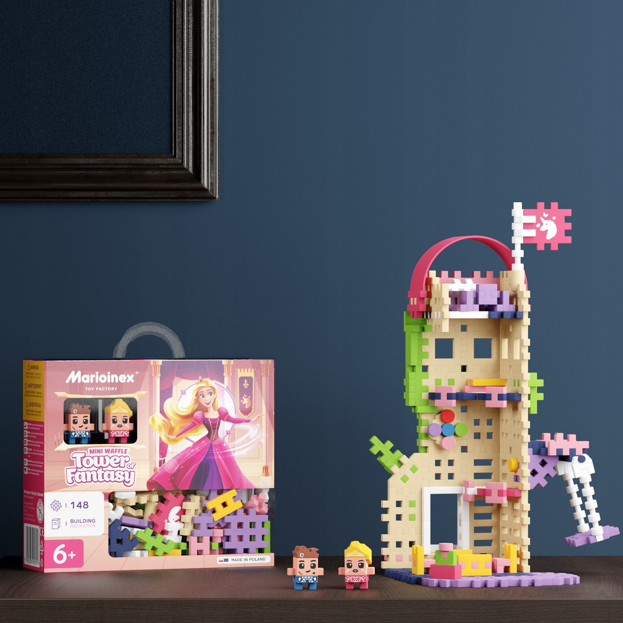 Сет за градба Marioinex Waffle Mini Blocks Princess Fantasy Tower ...