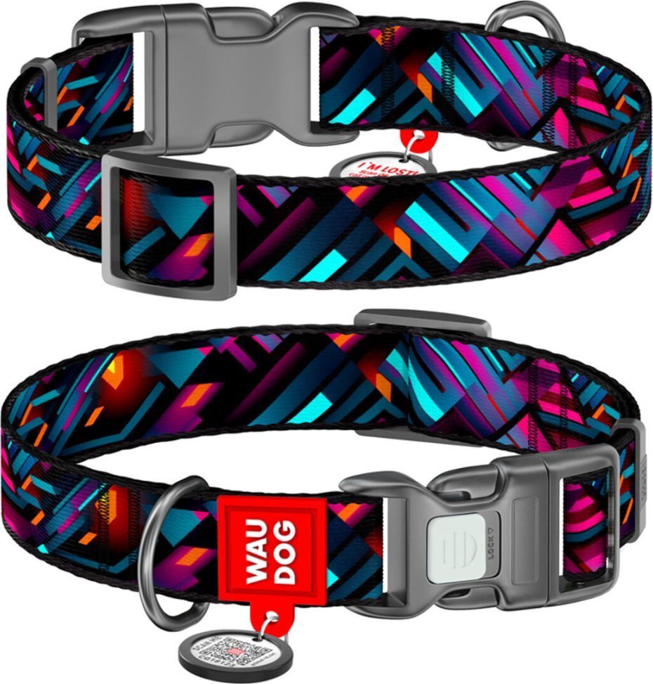 Qafore najloni per qen Waudog Nylon, QR pasaporte, model Infinite ...