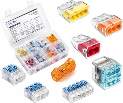 Konektore te shpejte elektrik Simet SCL SCP SCS2, set 80 cope, me leva ...