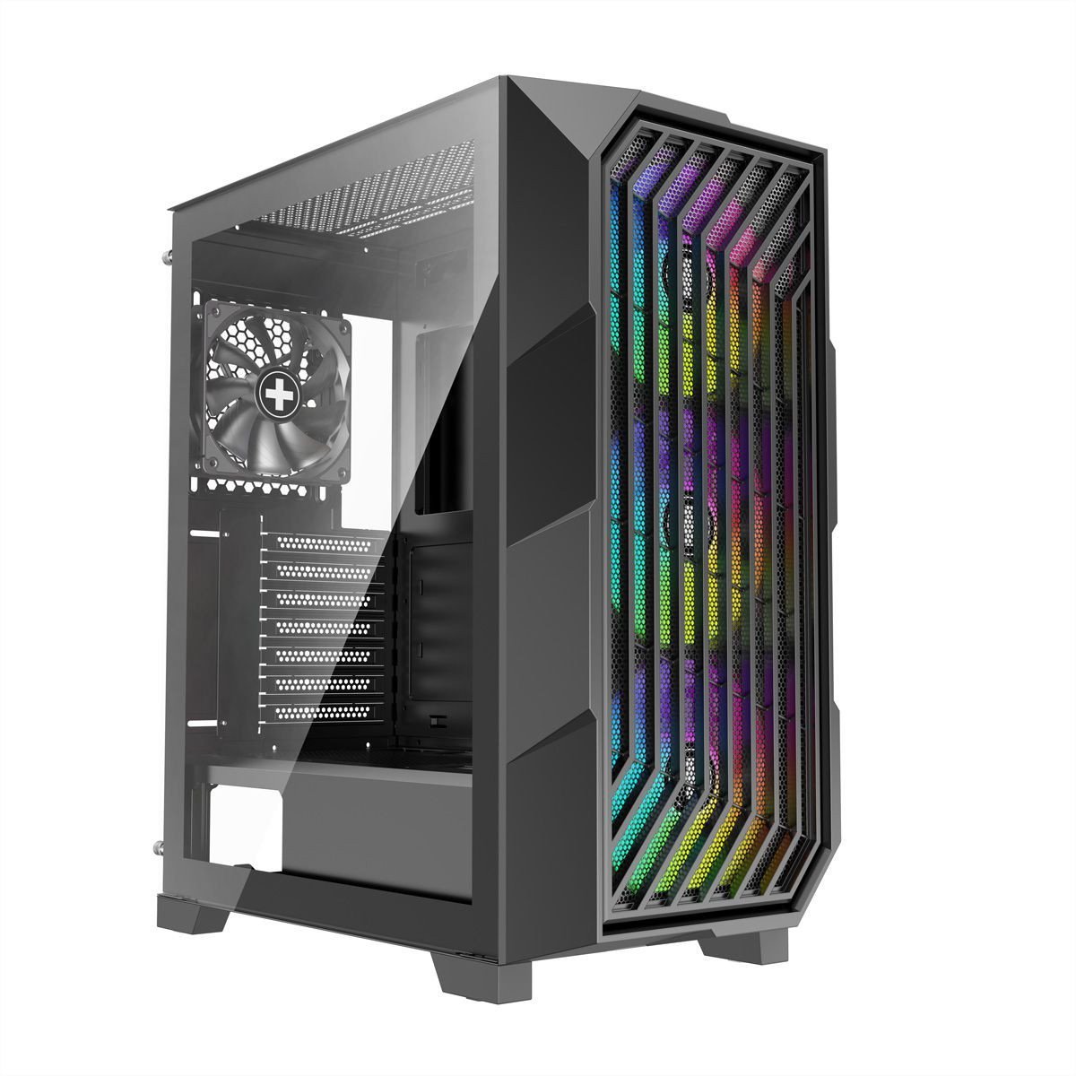Kutia kompjuterike Xilence Breeze II, MIDI Tower, ARGB, e zeze ...