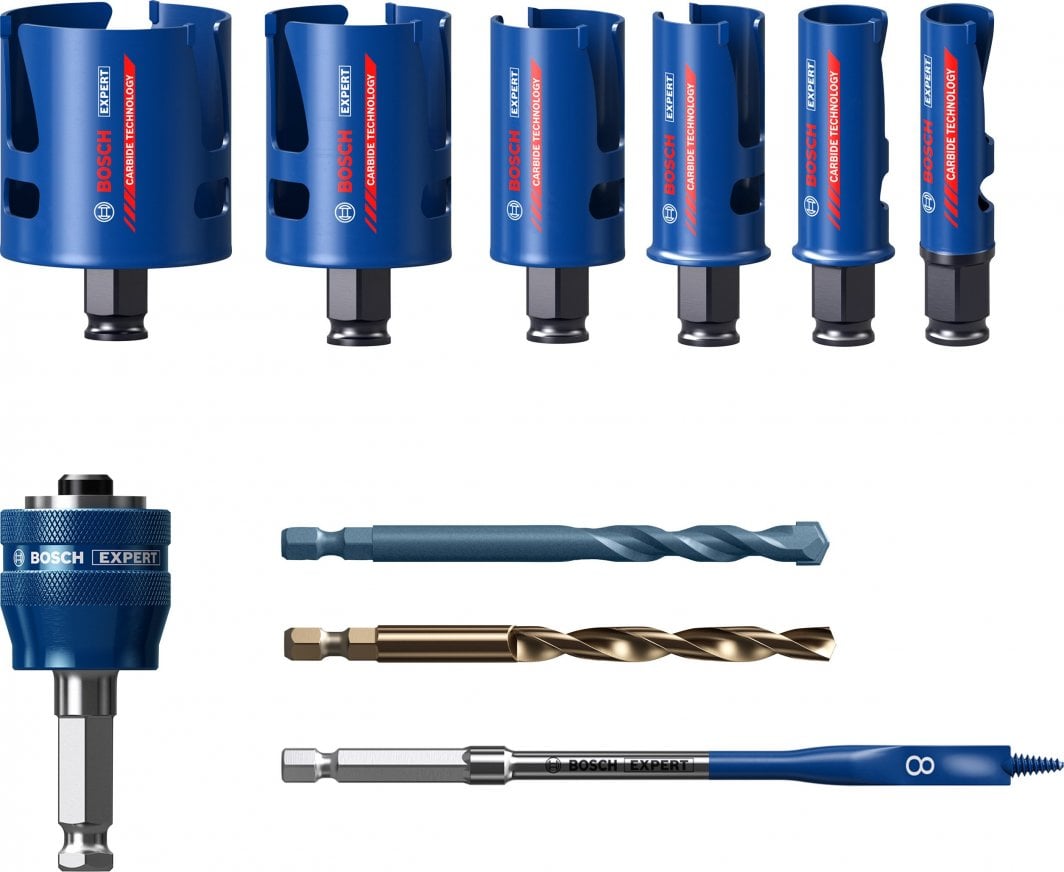 Set shpuese Bosch EXPERT, 10 cope, 20-64 mm, per materiale ndertimi ...