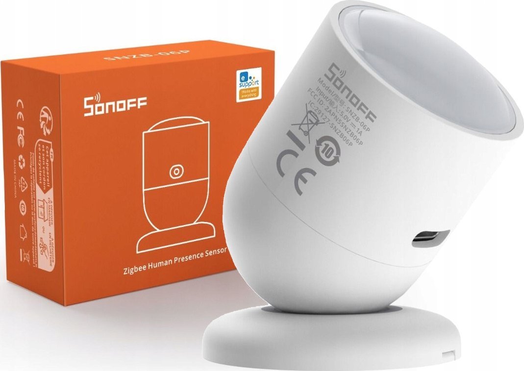 Senzor prezence SONOFF SNZB-06P, Zigbee, radar 5.8GHz, i bardhe ...