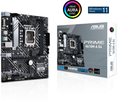Матична плоча ASUS PRIME H610M-A D4 (DDR4) CSM - Intel H610 | ZirafaMall
