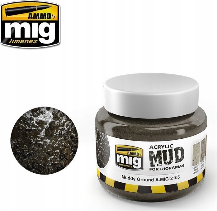 Акрилна паста за моделирање Ammo by Mig Muddy Ground, 250ml, кафеава ...