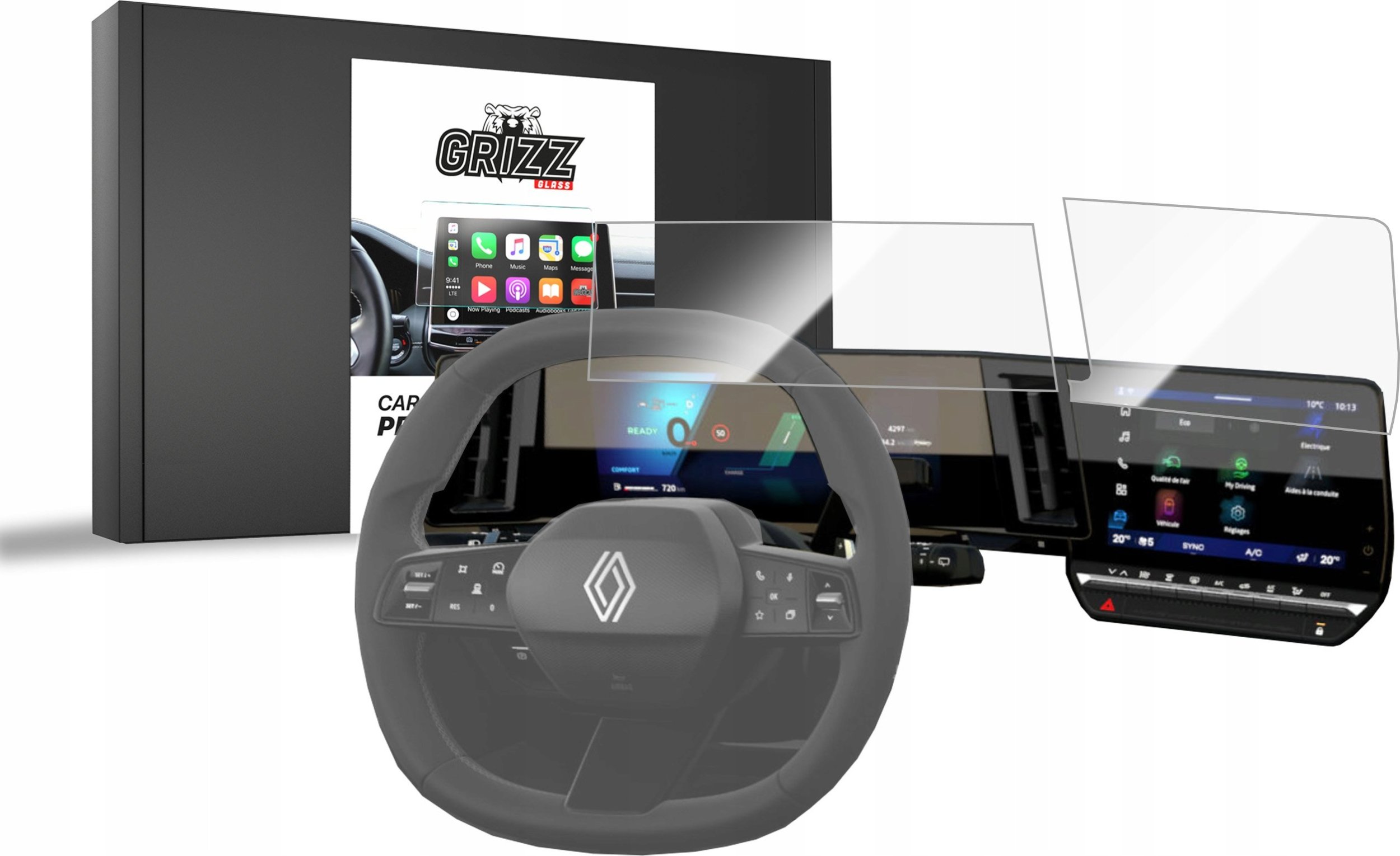 Mbrojtes ekrani keramike 2in1 per Renault Austral 9", 2022-2025 ...