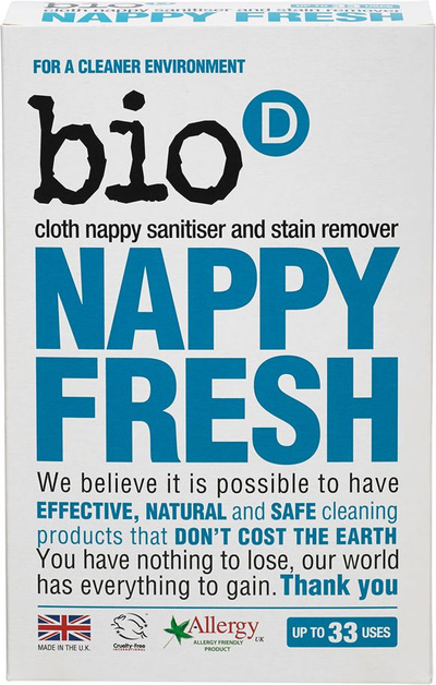 Додаток за детергент Bio D Nappy Fresh, за пелени, 500g | ZirafaMall